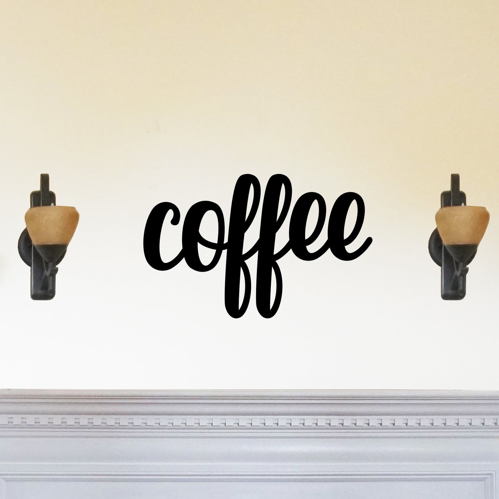 Cursive Metal Coffee Sign Kitchen Home Decor Sign - Etsy