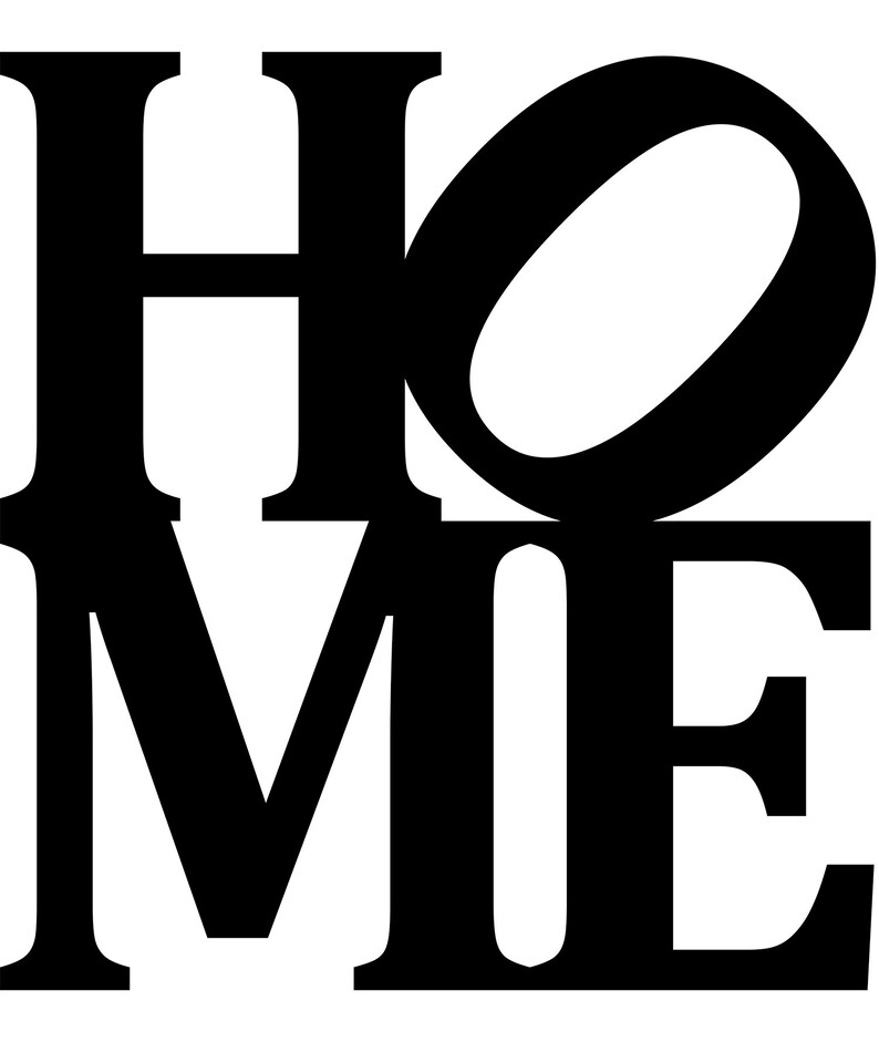 Stacked Home Sign Metal Home Sign With Stacked Letters - Etsy