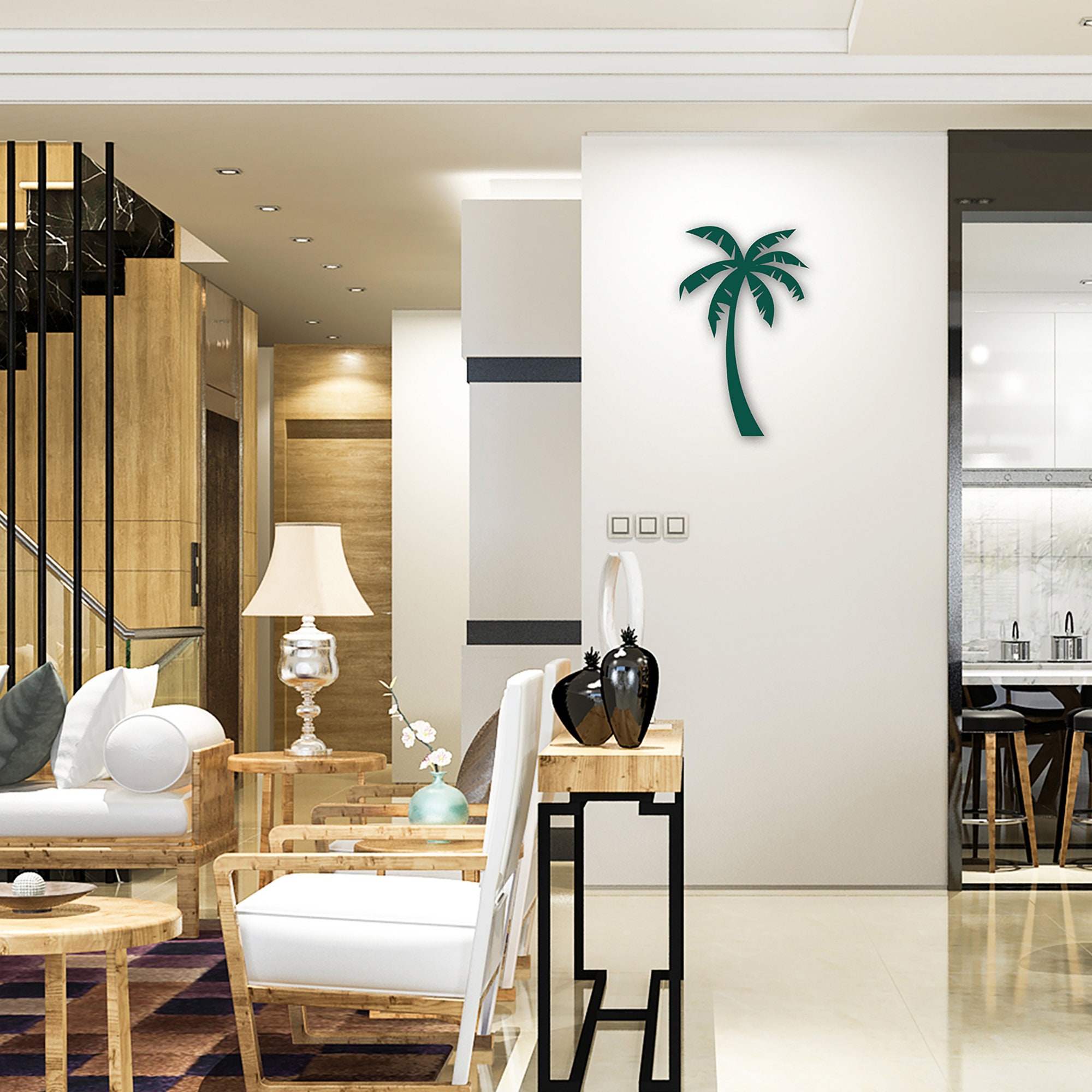 Palm Tree Metal Wall Sign Vacation Beach Themed Sign Beach - Etsy