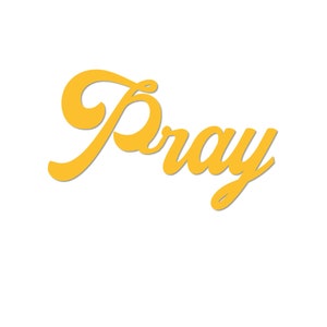 Pray Cursive Metal Wall Sign Christian Wall Art Spiritual Wall Decor ...