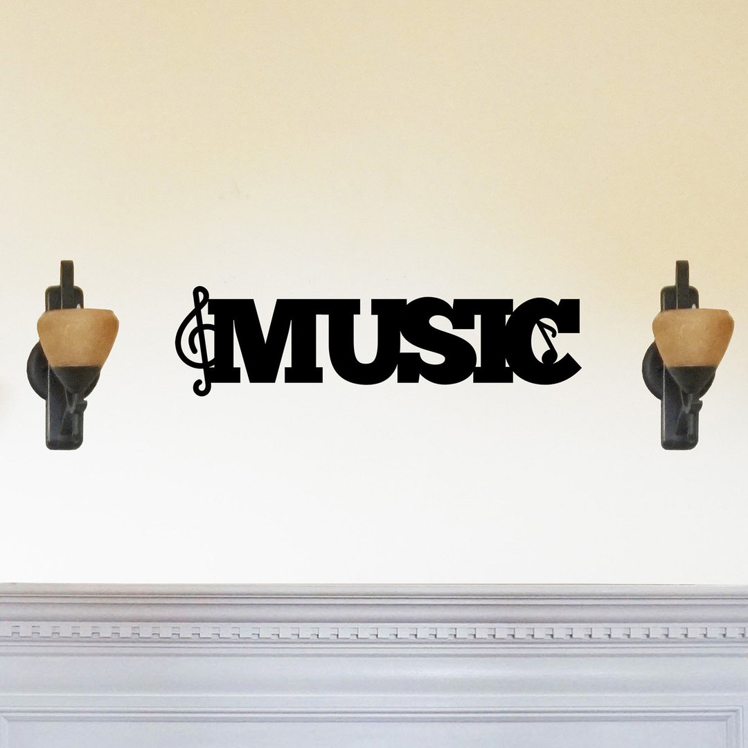 Notas musicales Letrero de metal / Idea de decoración de la habitación ...