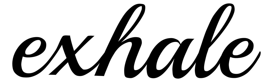 Exhale Script Metal Word Sign Rustic Metal Sign Cursive - Etsy