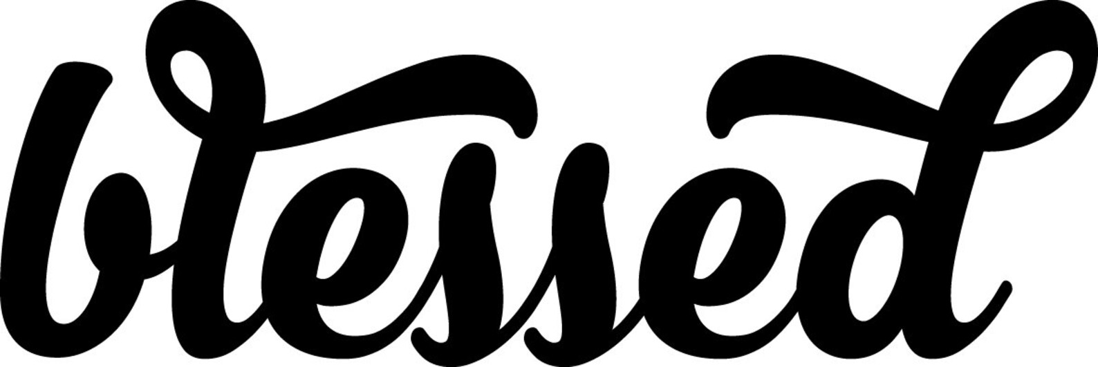 Blessed Script Metal Word Sign Christian Wall Art Cursive - Etsy