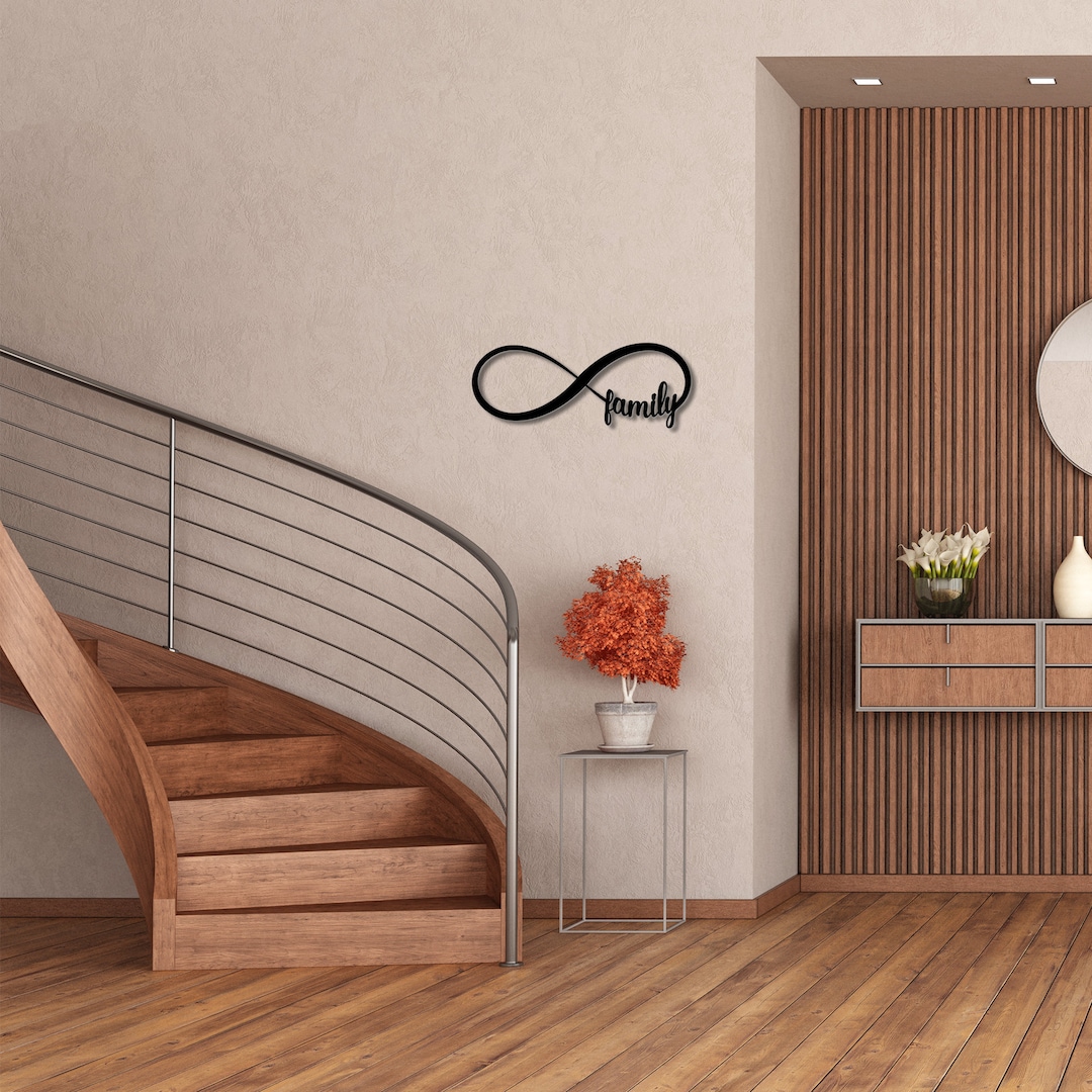 Family Forever Infinity Sign Beautiful Solid Steel Home Decor ...