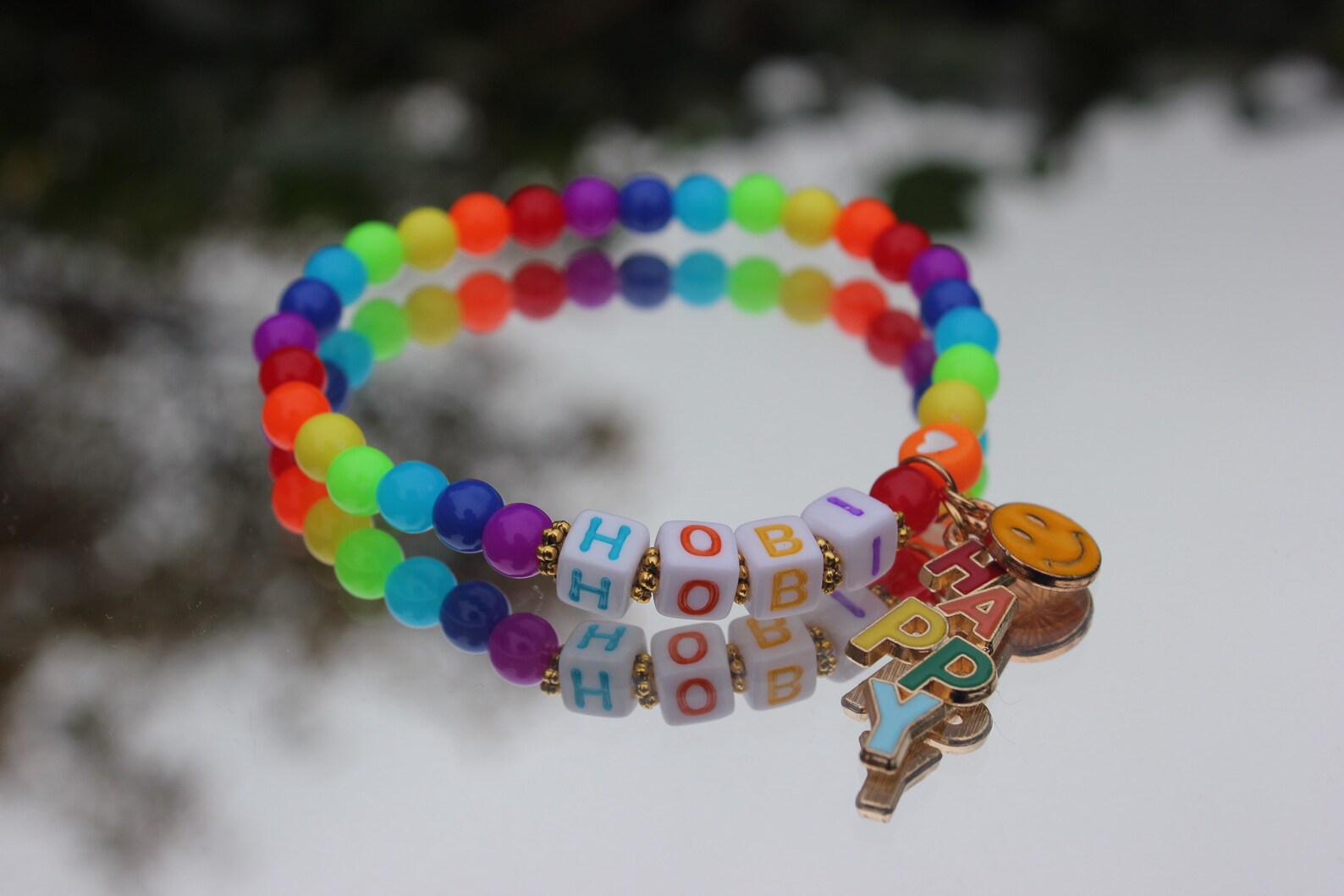 Hobi rainbow beaded bracelet BTS j-hope 방탄소년단 hoseok charm | Etsy