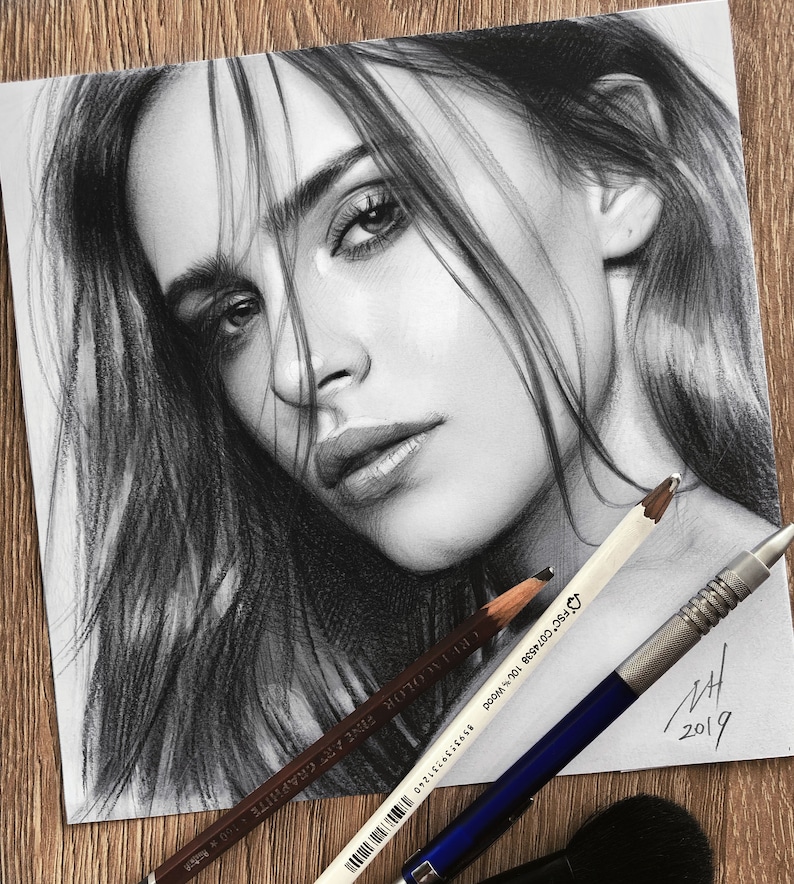 Graphite Pencil Portrait Portrait Drawing Drawing Portrait - Etsy