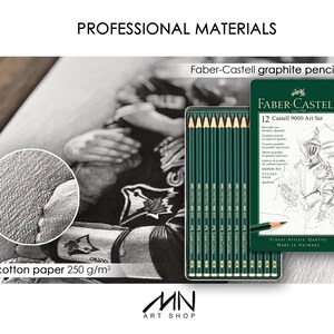 Custom Graphite Pencil Portrait: Personalized Art From Photo - Etsy