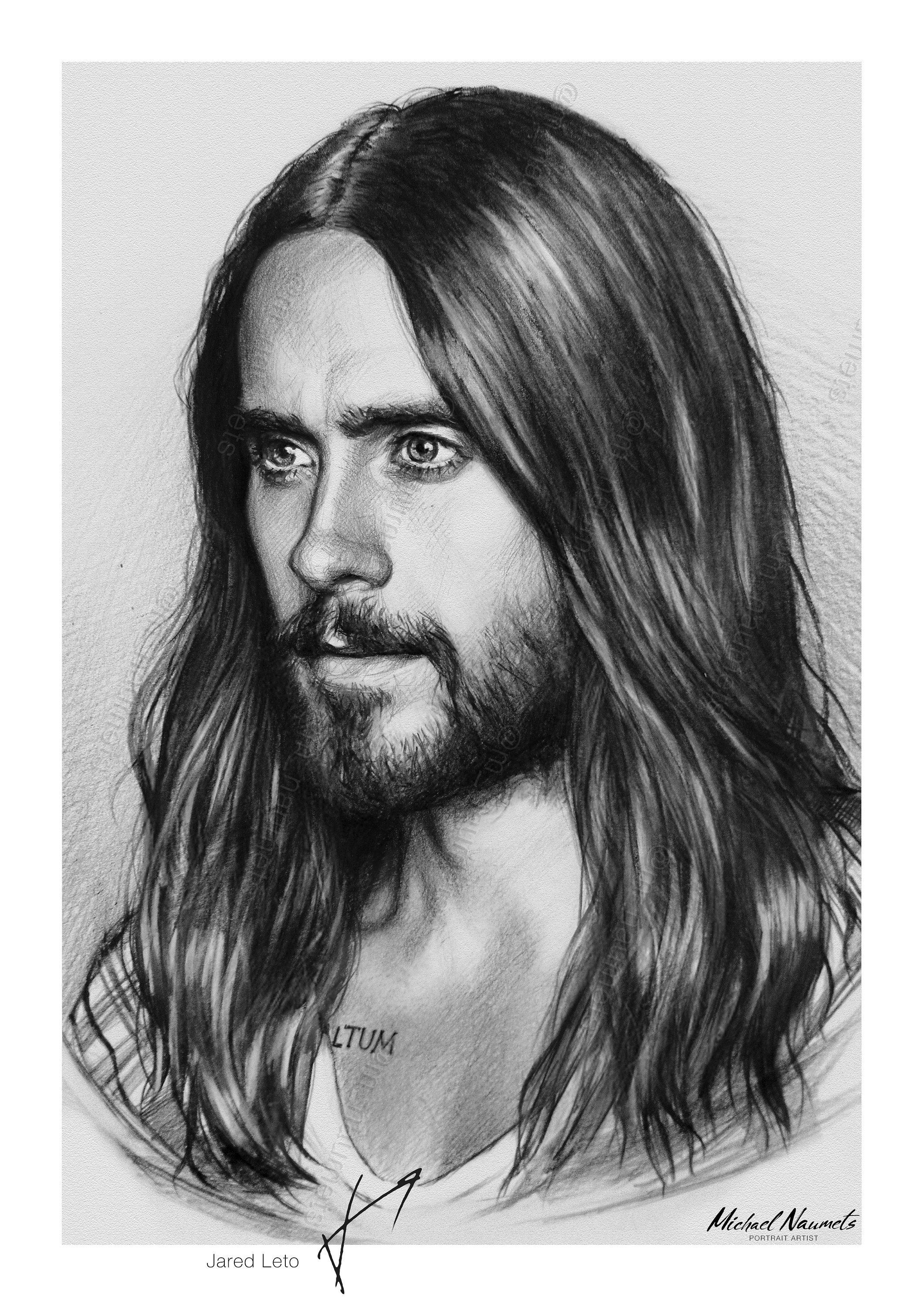 Jared Leto Poster Fine Art Print of an Original Pencil | Etsy
