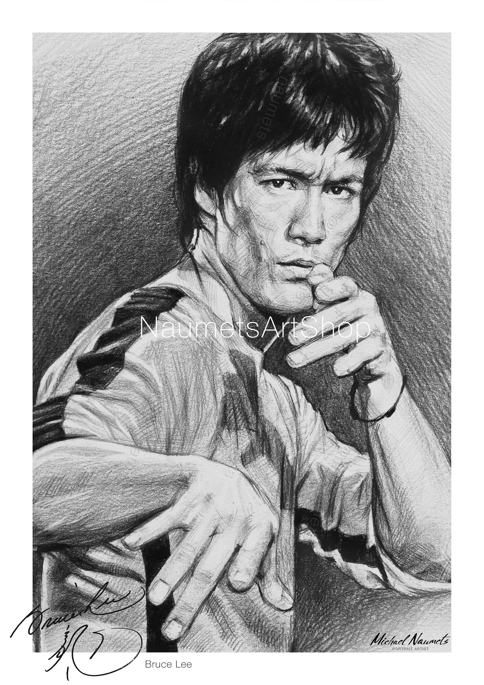 Bruce Lee Poster Wall Art Fine Art Print of an Original | Etsy