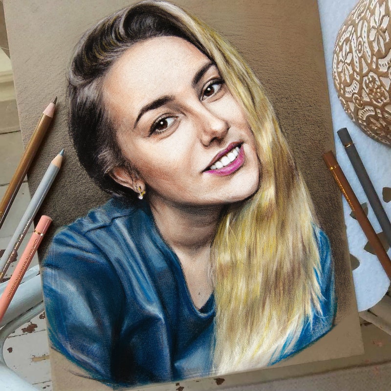 Pastel Portrait - Etsy