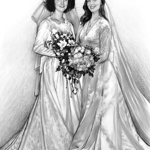 Custom Wedding Portrait From Photo, Mother of the Bride Custom Gift ...