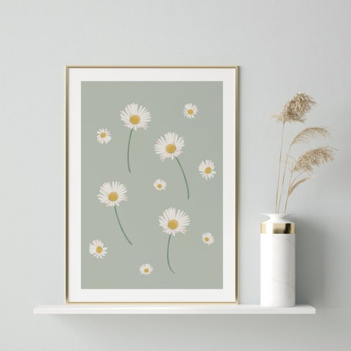 Pretty Minimalist Flower Scandinavian Style Nordic Wall Art - Etsy