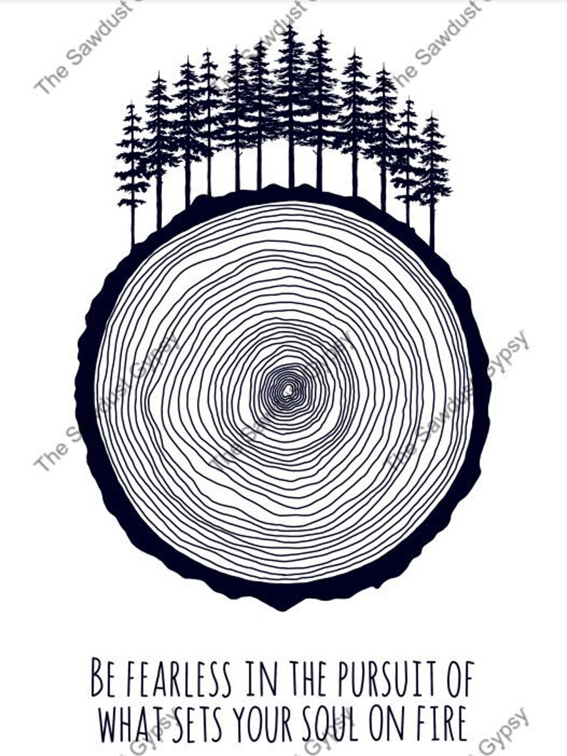 Be Fearless Pine Tree PDF JPEG PNG & Svg. - Etsy Canada