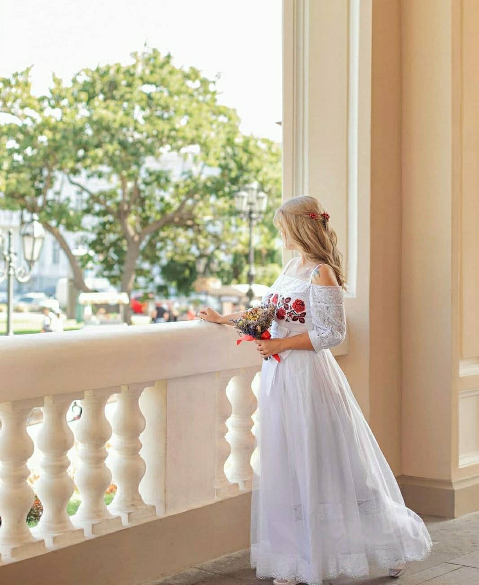 Embroidered Wedding Dress Floral Ukrainian Dress Hungarian - Etsy