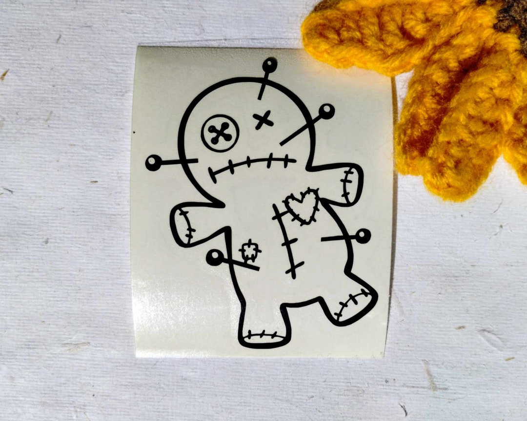 Voodoo Doll Car Decal: Handmade Vinyl Bumper Sticker - Etsy