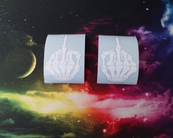 Bones Middle Finger Decal / Sticker - Etsy