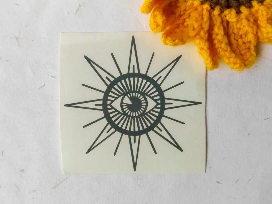 Evil Eye Sunburst Vinyl Decal: Handmade Bumper/laptop Sticker - Etsy