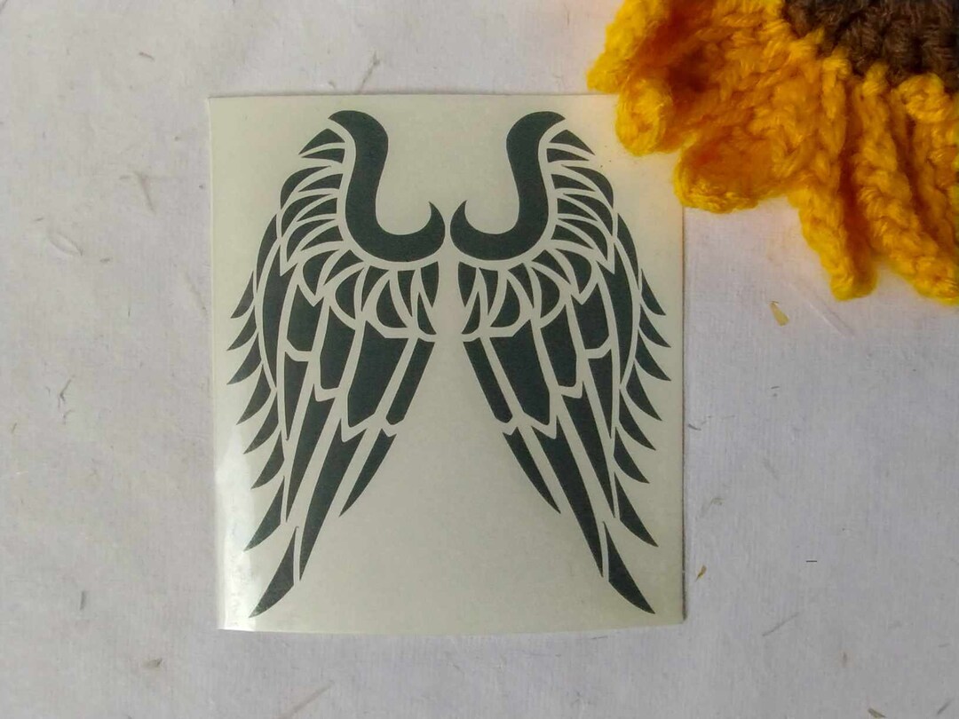 Angel Wings Car Decal: Handmade Vinyl Bumper Sticker - Etsy