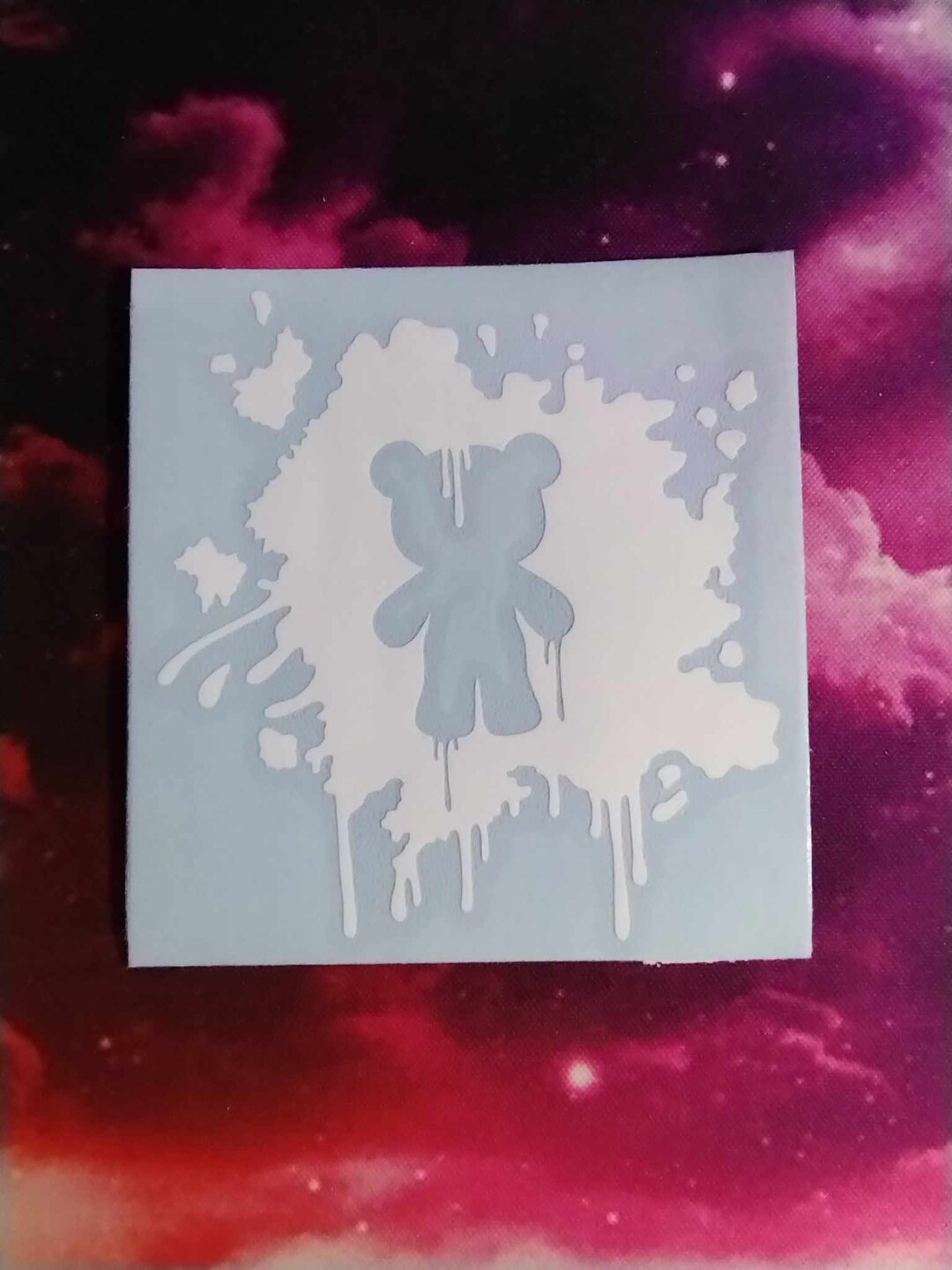 Paint Splatter Bear Car Decal Handmade Vinyl Bumper Sticker - Etsy