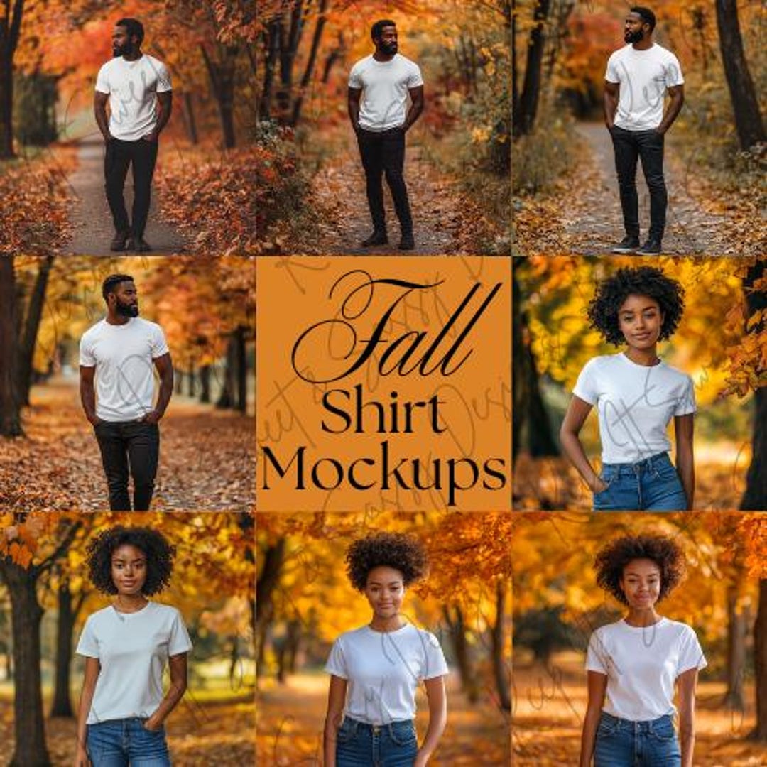 Fall Shirt Mockups, T-shirt Mockups, Mockups, Shirt Mockups, Png - Etsy