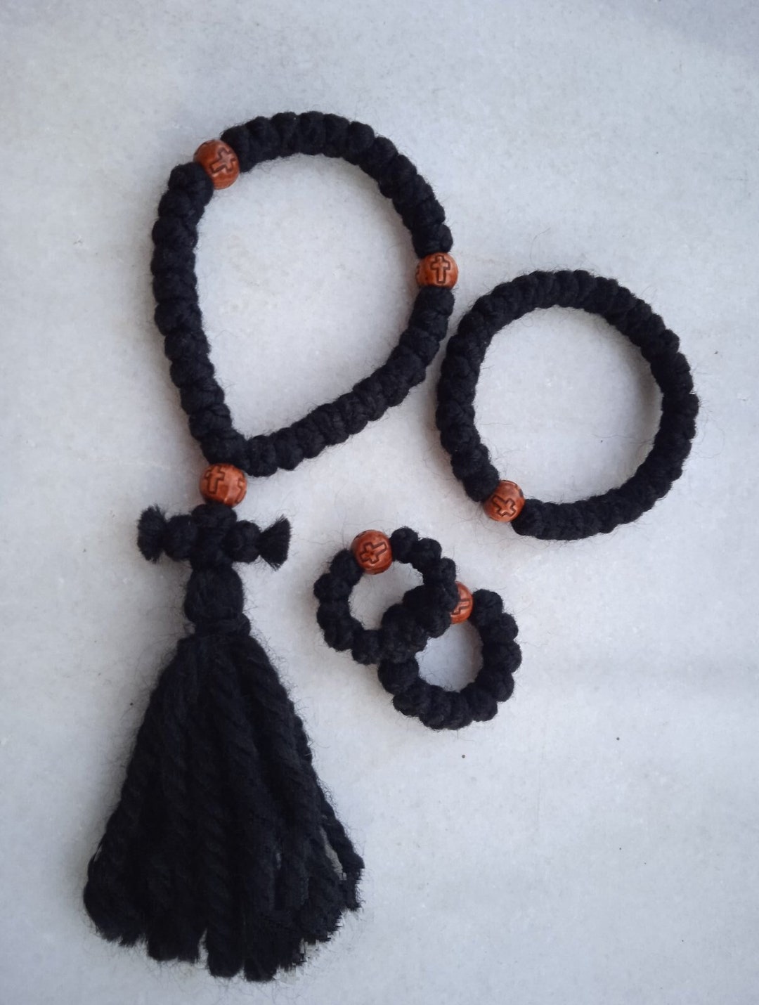 Gift Set Prayer Ropes_ Pocket Prayer Ropebracelet 33 Knots Prayer Rope ...