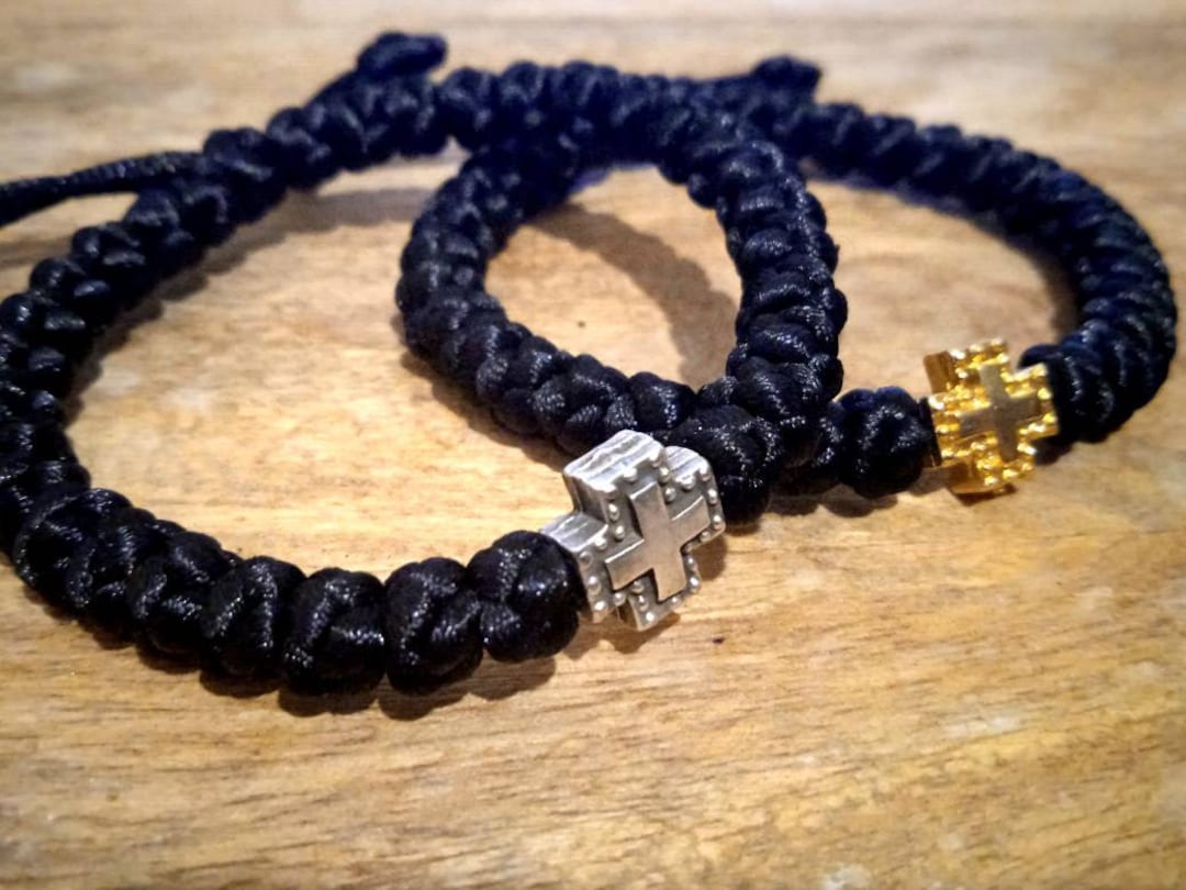 Orthodox Prayer Rope Bracelet Adjustable Satin Cord Komboskini 33knot ...