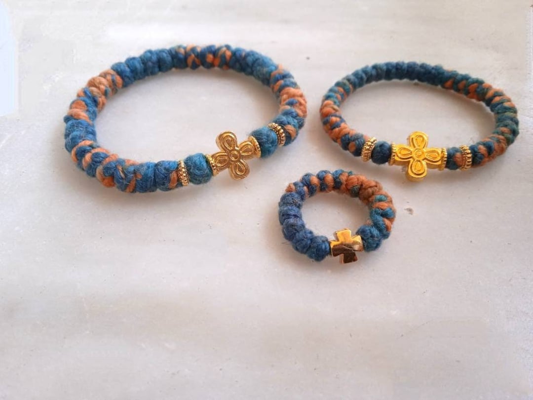 Unique Orthodox Prayer Rope Bracelet Wool 33knot Rosary - Etsy