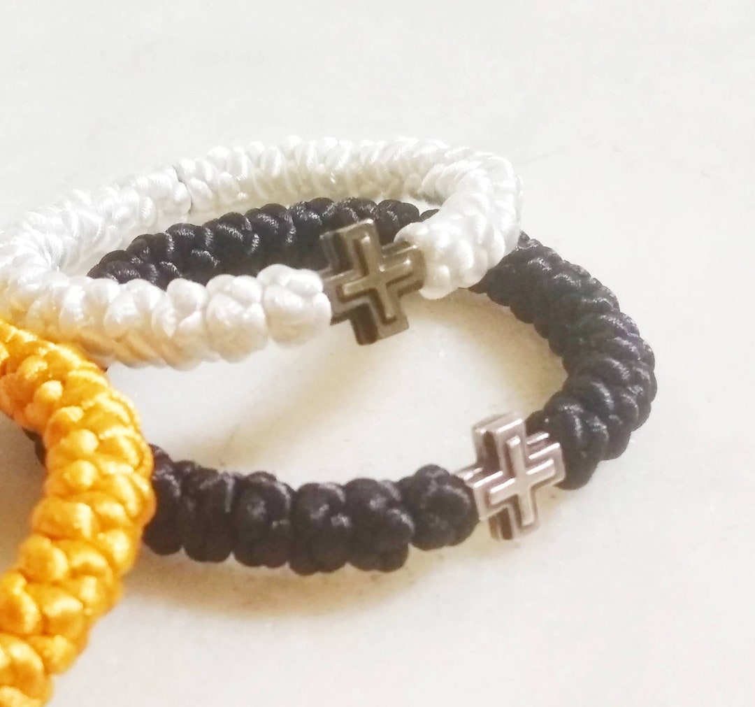 Orthodox Prayer Rope Bracelet Satin Cord Komboskini 33knot Rosary ...