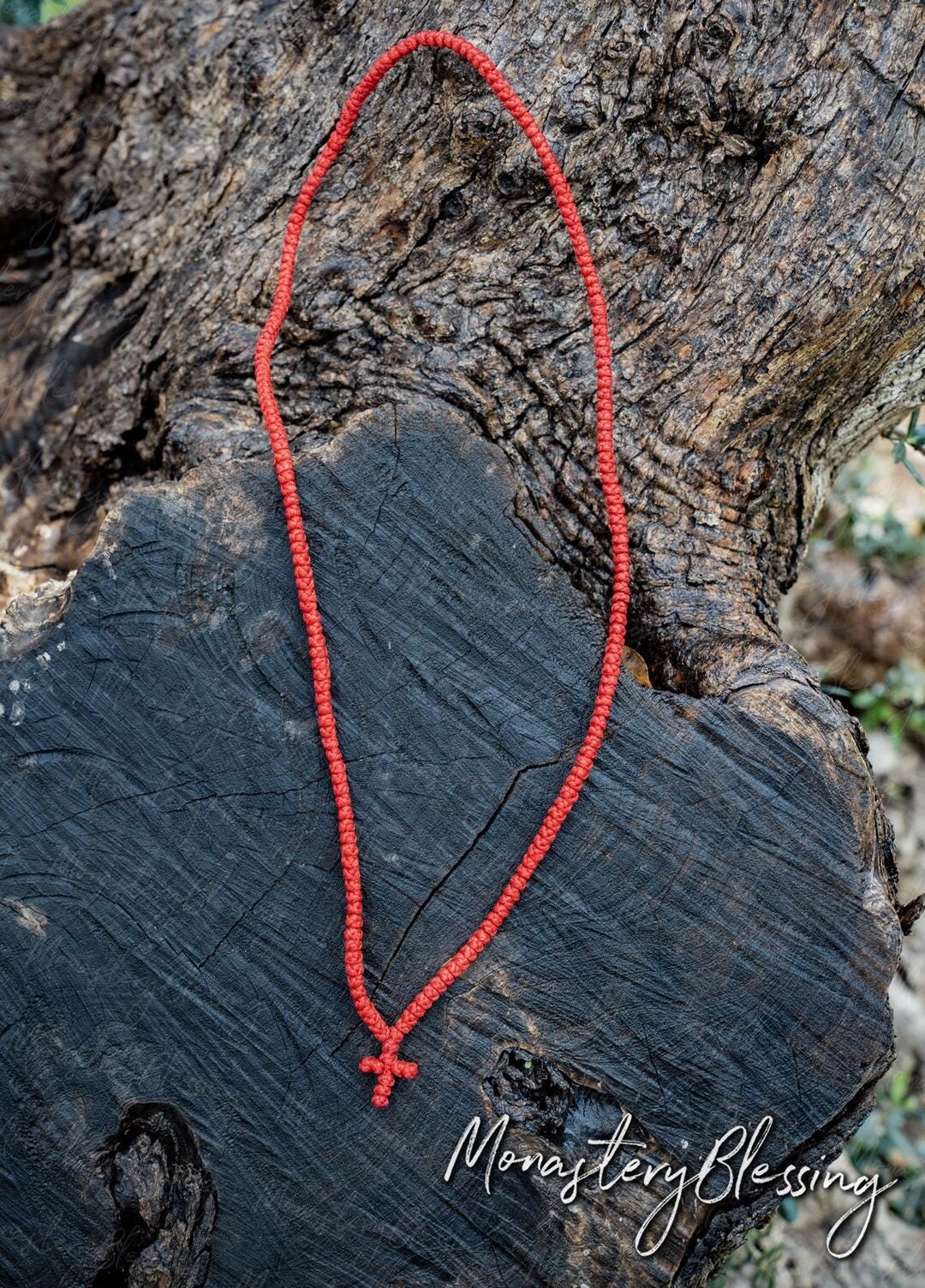 Red Orthodox Wax Thread Prayer Rope Necklace Practical Komboskini Thin ...