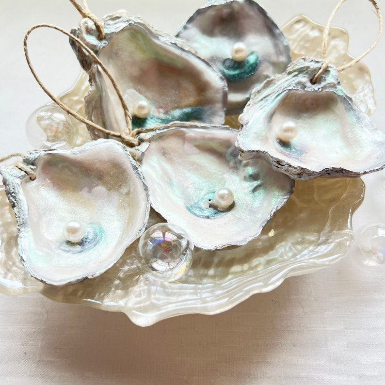 Mermaid's Treasure Metallic Iridescent Adorned With a Pearl Oyster ...