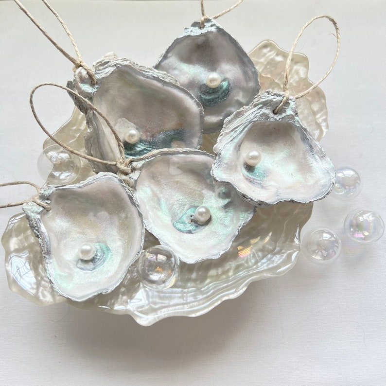 Mermaid's Treasure Metallic Iridescent Adorned With a Pearl Oyster ...