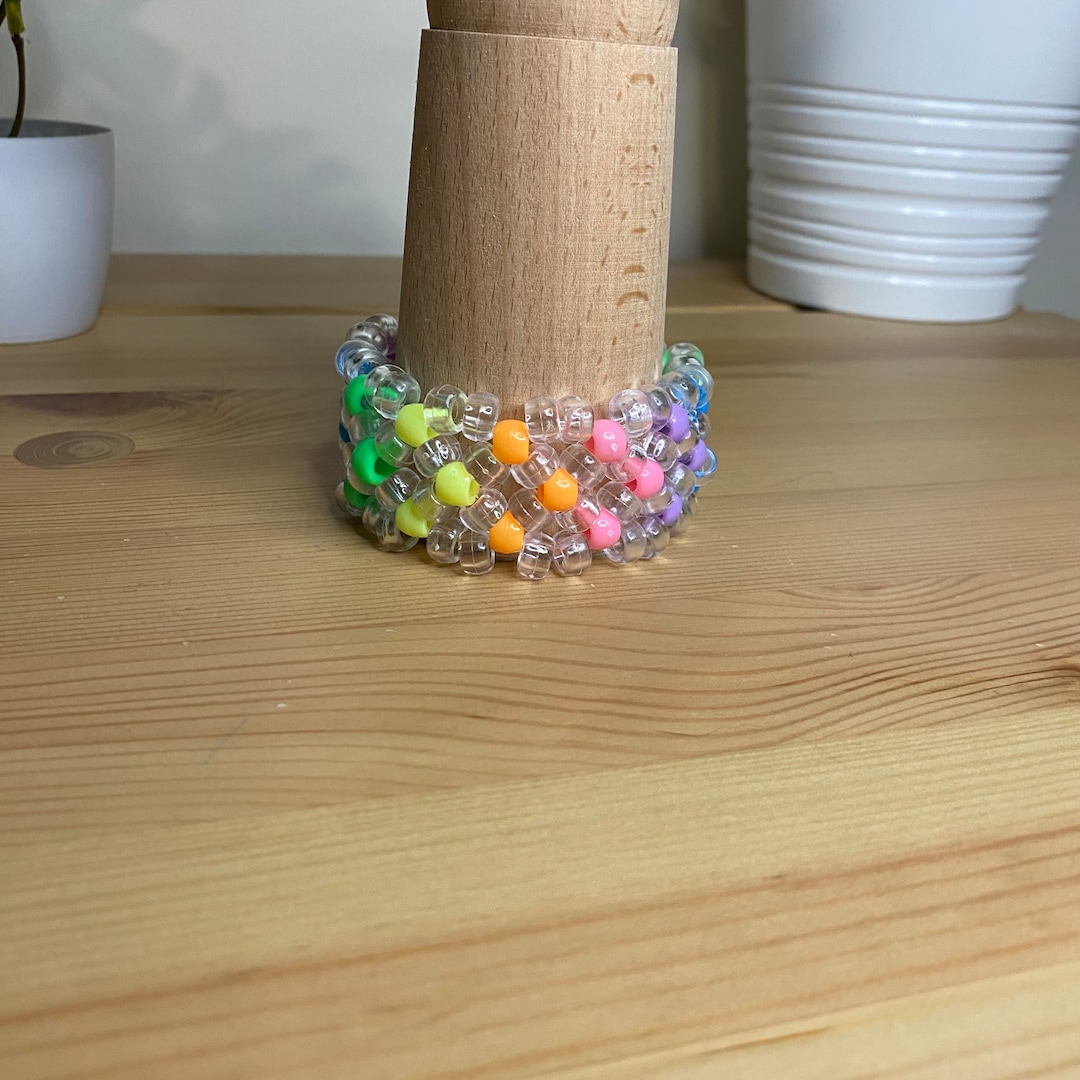 Mini Rainbow Kandi Cuff | Made to Order | - Etsy