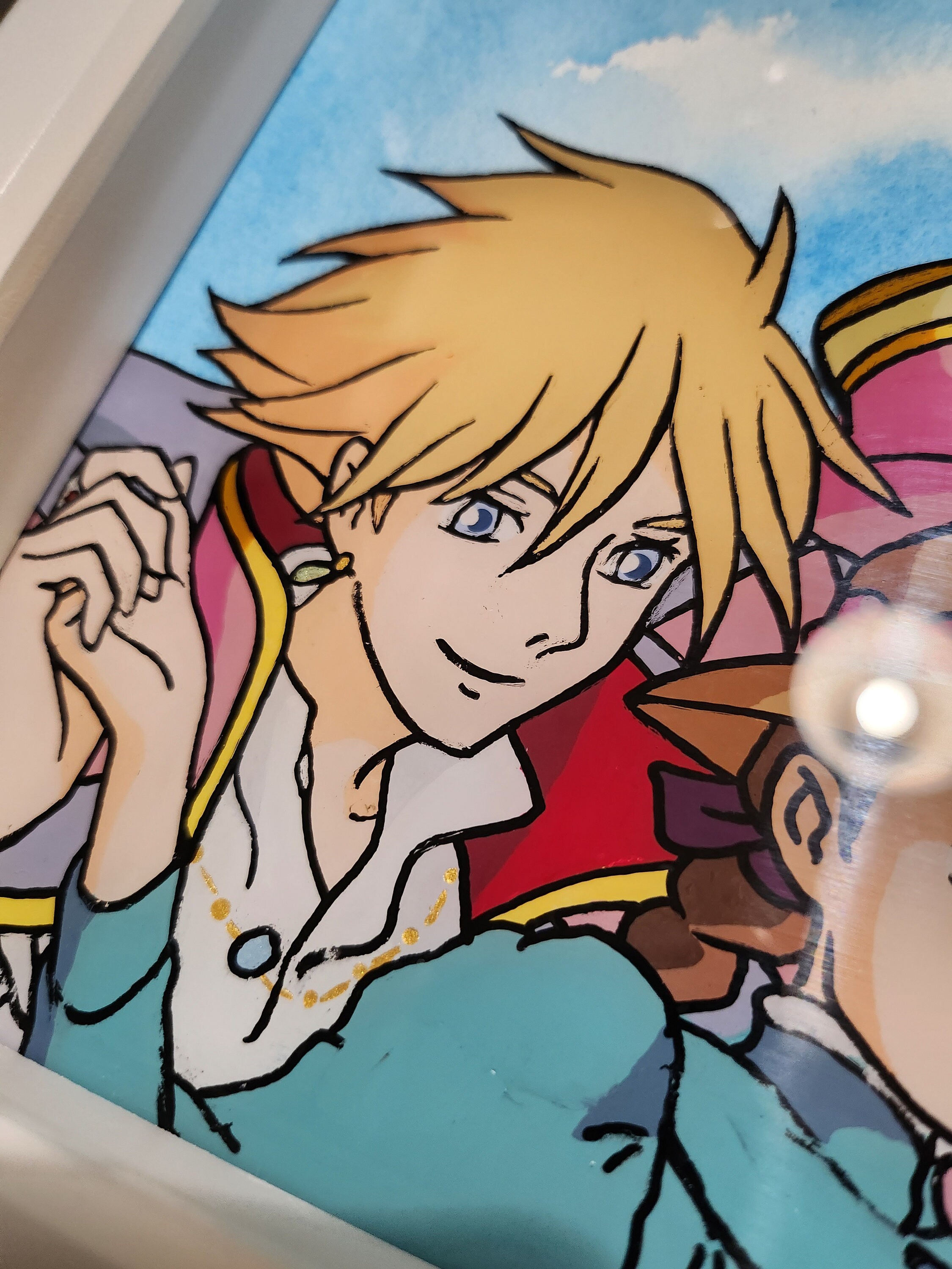 Hand Painted Howl's Moving Castle Glass Painting: Studio Ghibli Anime ...