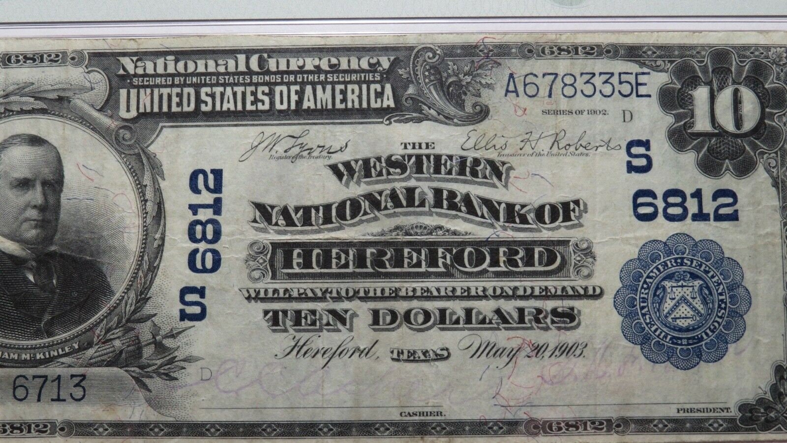 10 1902 Hereford Texas TX National Currency Bank Note Bill Ch. | Etsy