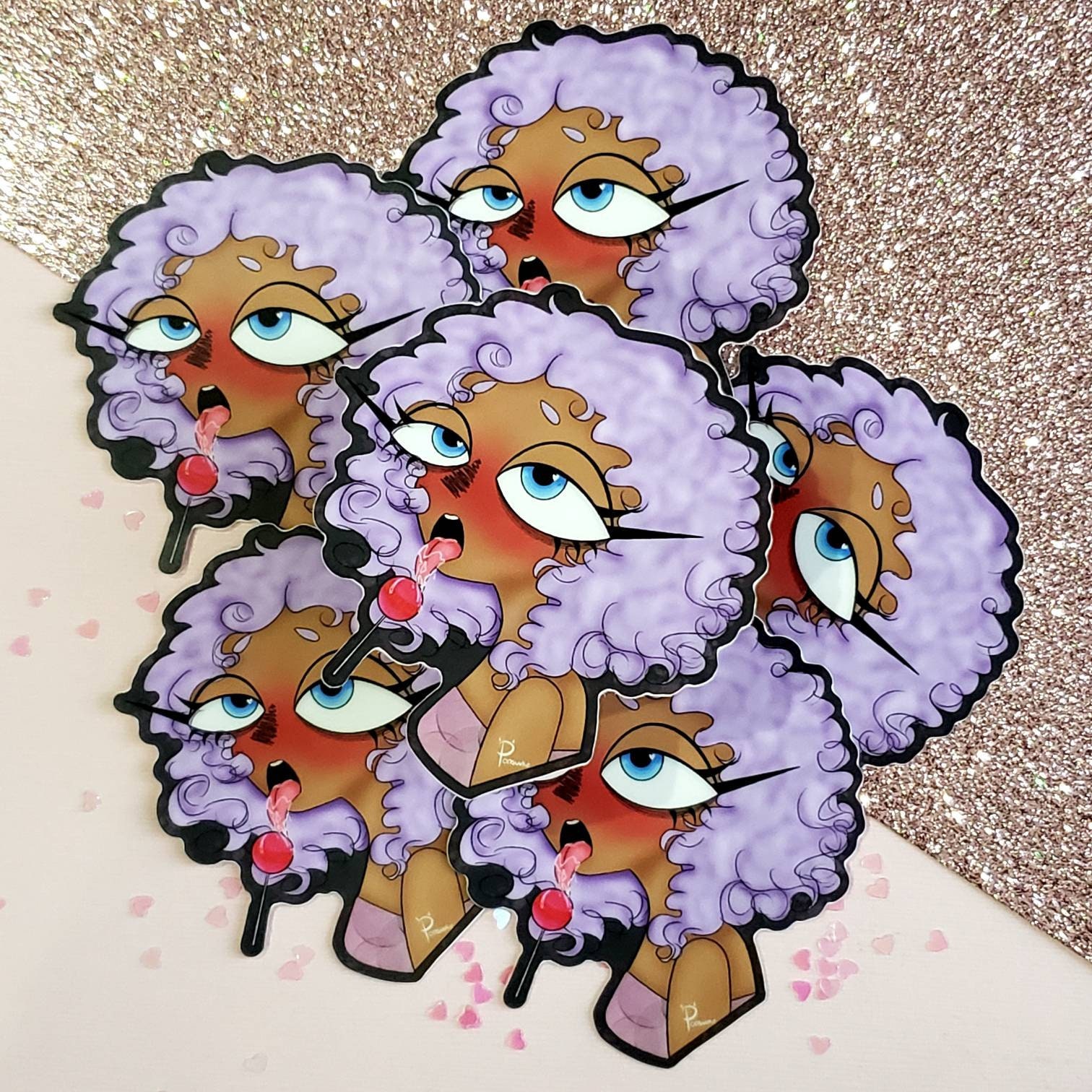 Lewd Anime Sticker/ Lollipop/ Anime Girl/ Vinyl Sticker/ Die Cut ...