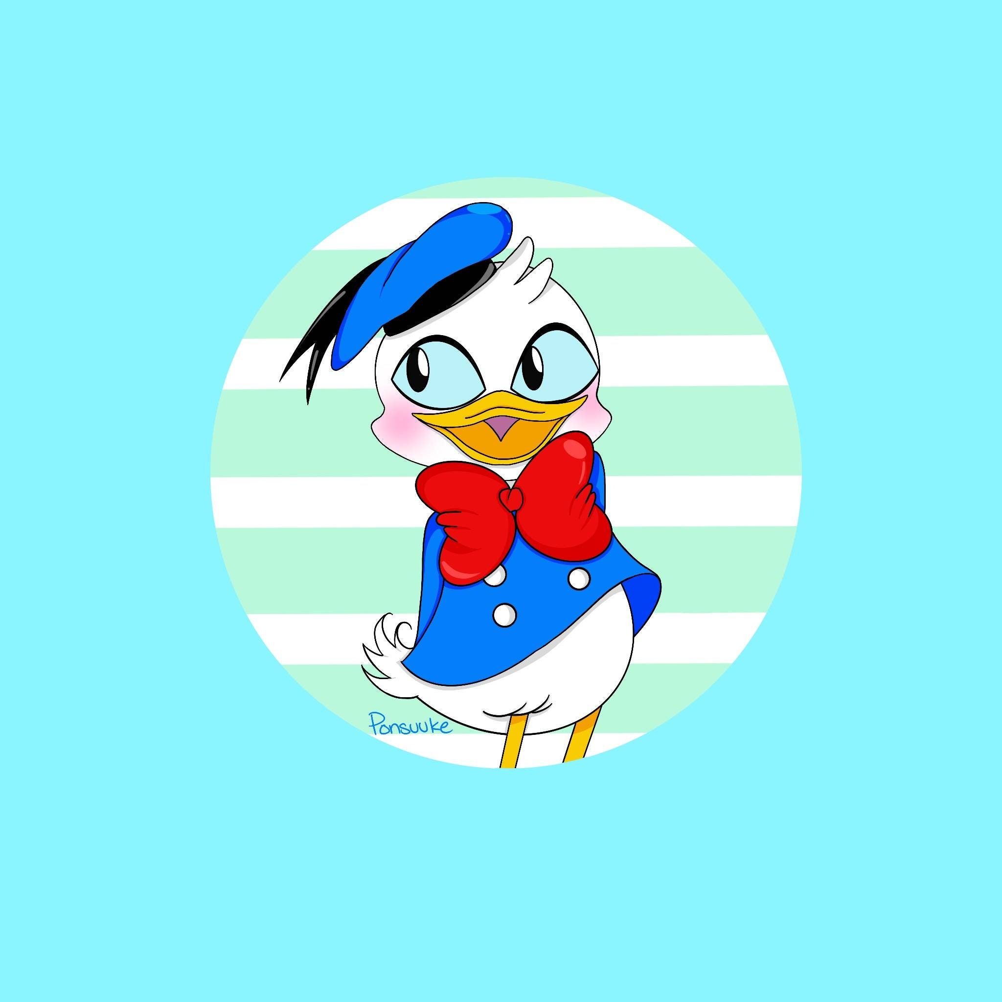 Holographic Donald Duck Vinyl Sticker/ Circle Sticker/ Laptop - Etsy