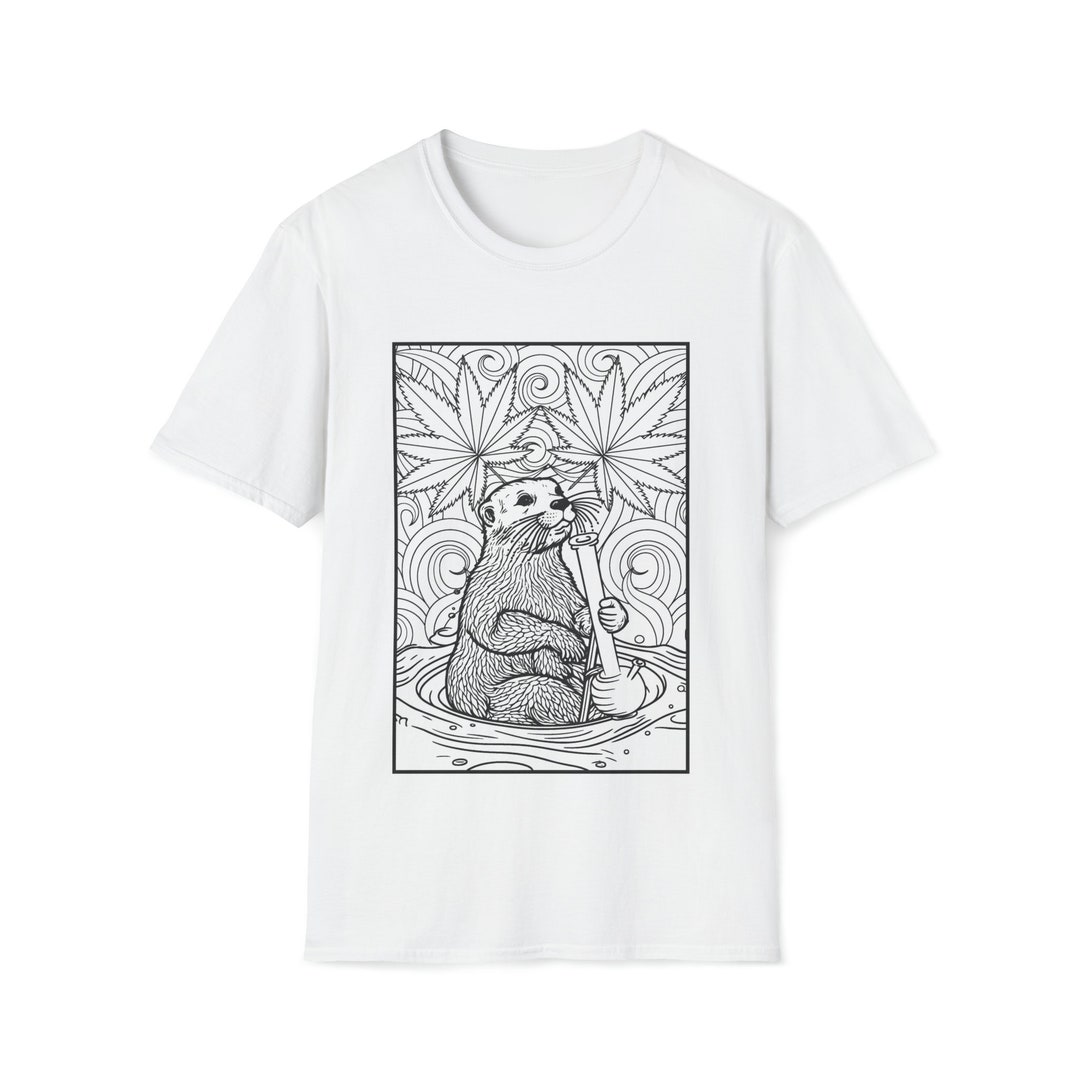 Cartoon Funny Stoner Animal Otter Unisex Softstyle T-shirt - Etsy