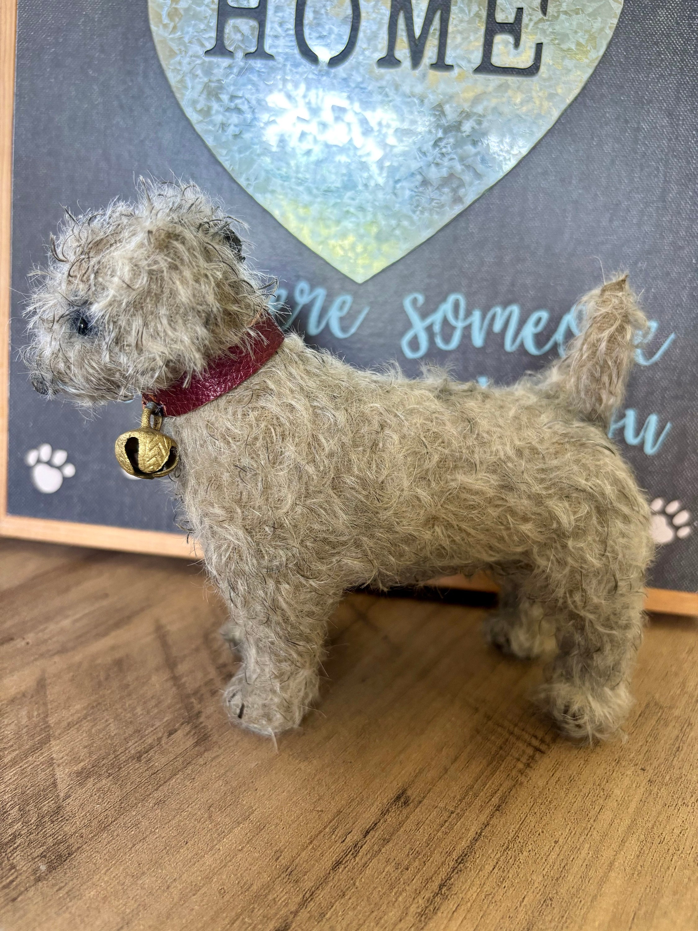 Mohair Terrier Figurine Stuffed Dog - Etsy