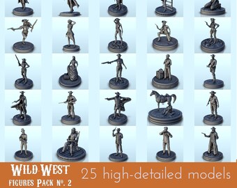 Wild West Figures - Etsy