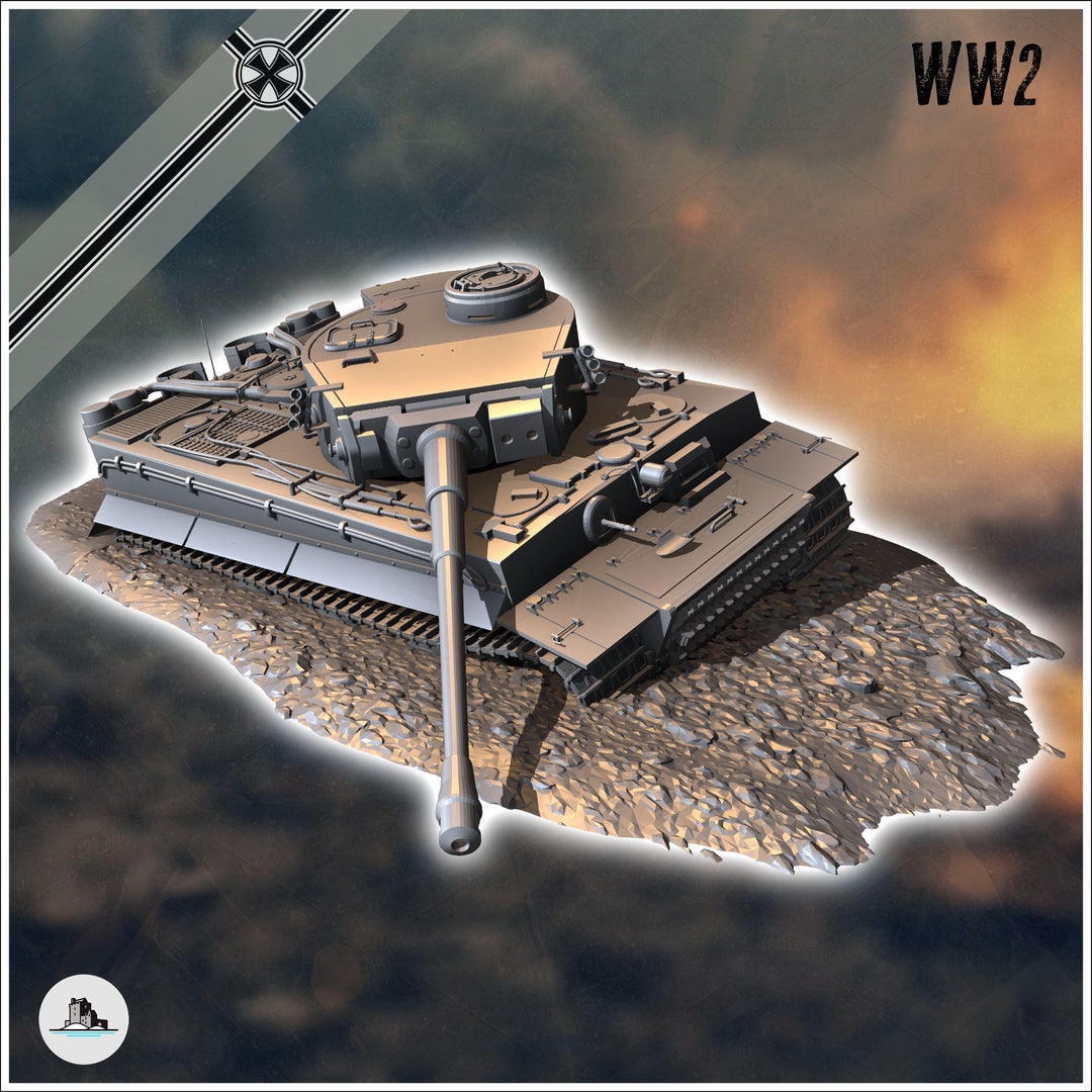 Destroyed German Panzer VI Tiger I Ausf. E Tank - STL 3D Printing World ...