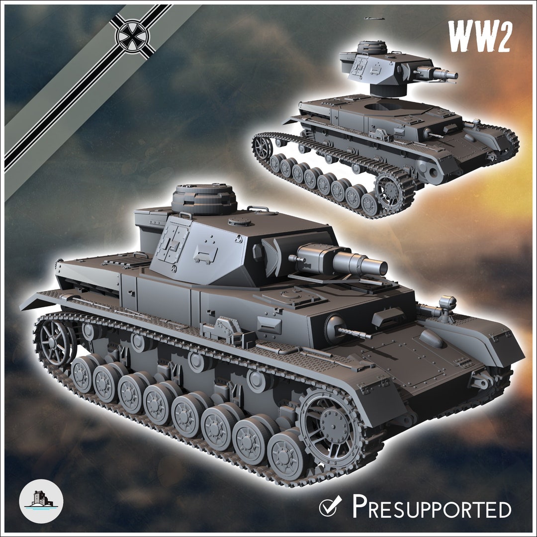 Panzer IV Ausf. F1 F Early - STL 3D Printing World War Two Second ...