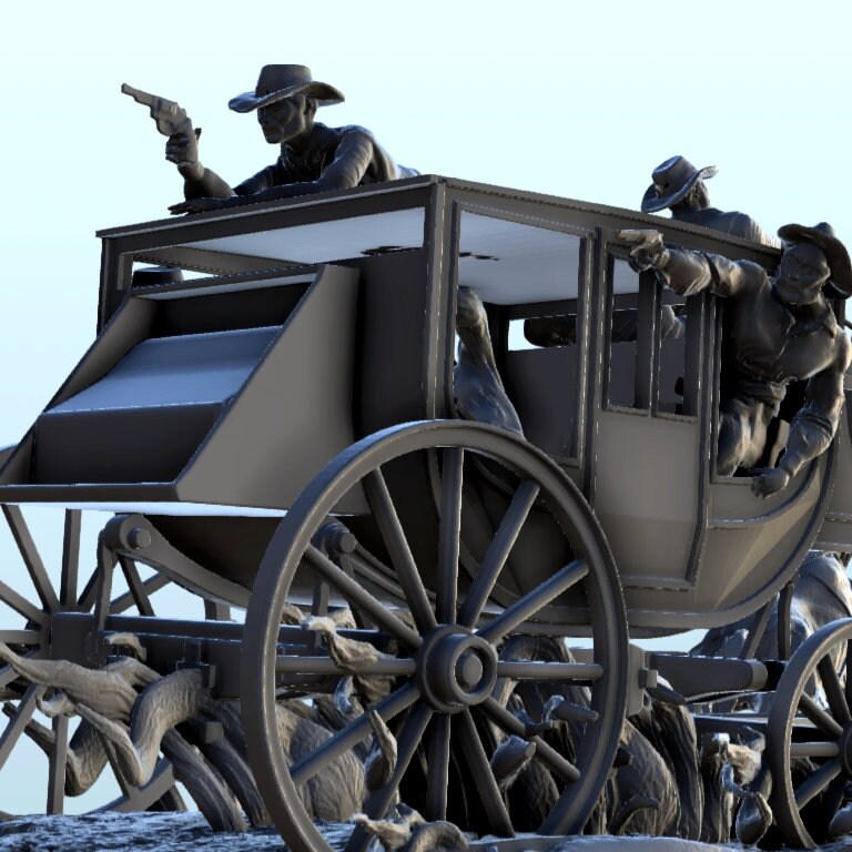 Wild West Horse Carriage STL 3D Printing - Etsy Australia