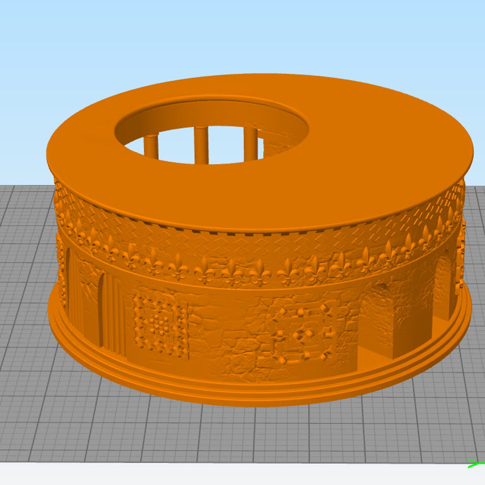 Rounded Atrium 19 STL 3D Model Printing Ancient Classic Old Archaic ...
