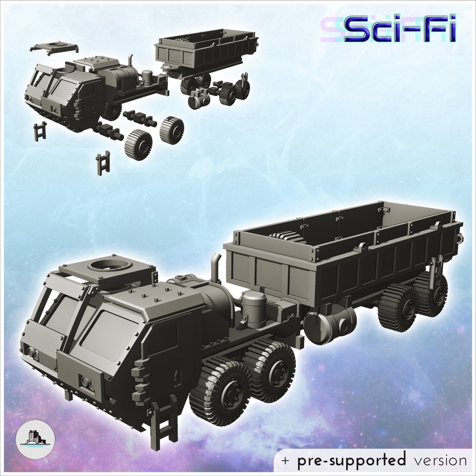 Futuristic Truck With Armored Cab (trailer Version) (24) - STL 3D ...