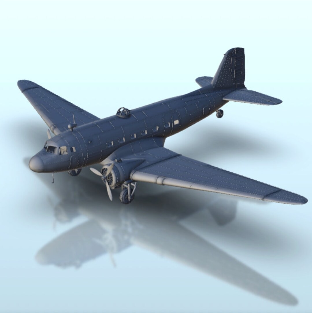Lisunov Li-2 (russian DC-3) - Stl 3D Printing WW2 Second USSR Plane ...
