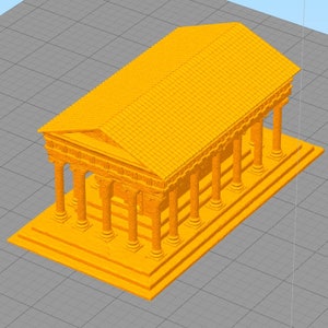 Greek Temple 4 - STL 3D Model Printing Ancient Classic Old Archaic ...