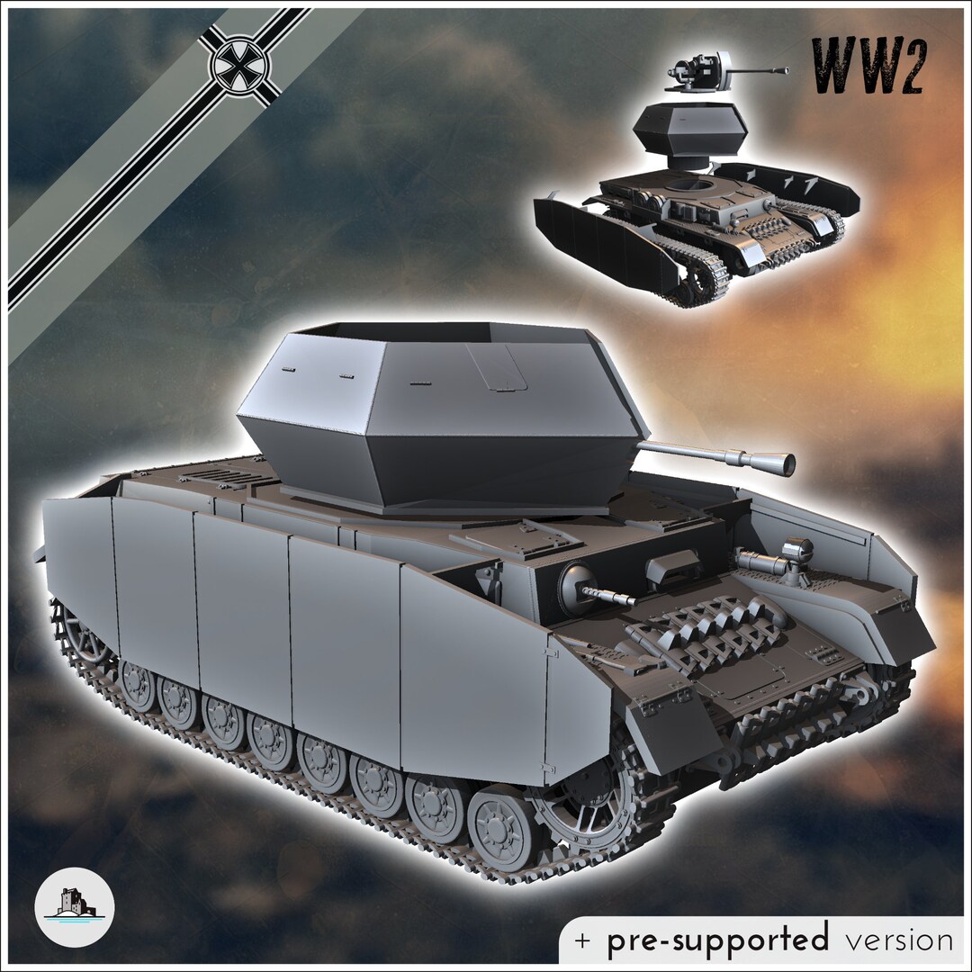 Flakpanzer IV AA Ostwind STL 3D Printing World War Two Second German ...