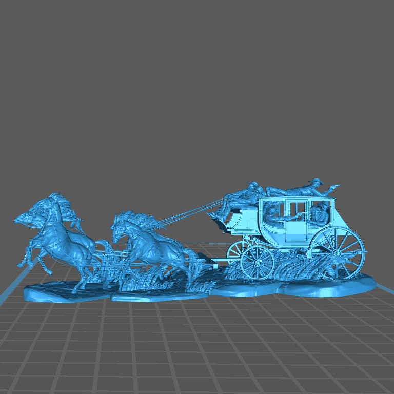 Wild West Horse Carriage STL 3D Printing - Etsy Australia
