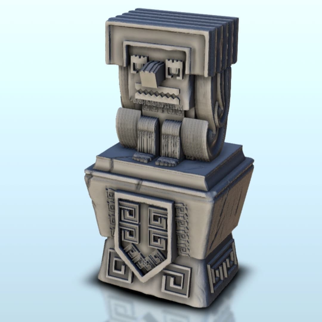 Mesoamerican Totem 1 - STL 3D Printing Age Inca Maya Angkor Tropical ...