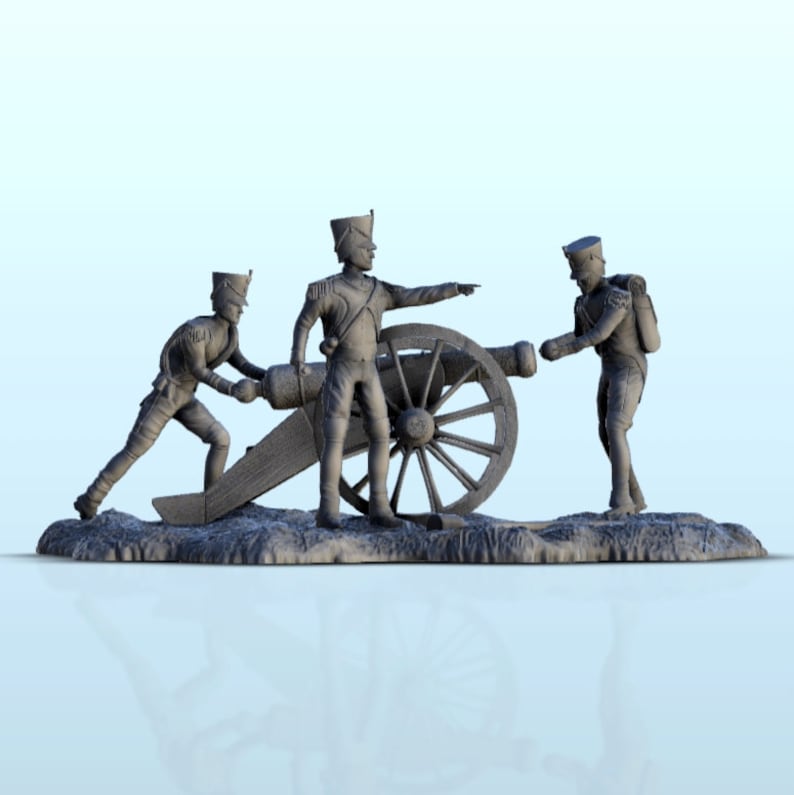 French Napoleonic Artillery 3 - STL 3D Printing Printer Miniatures ...